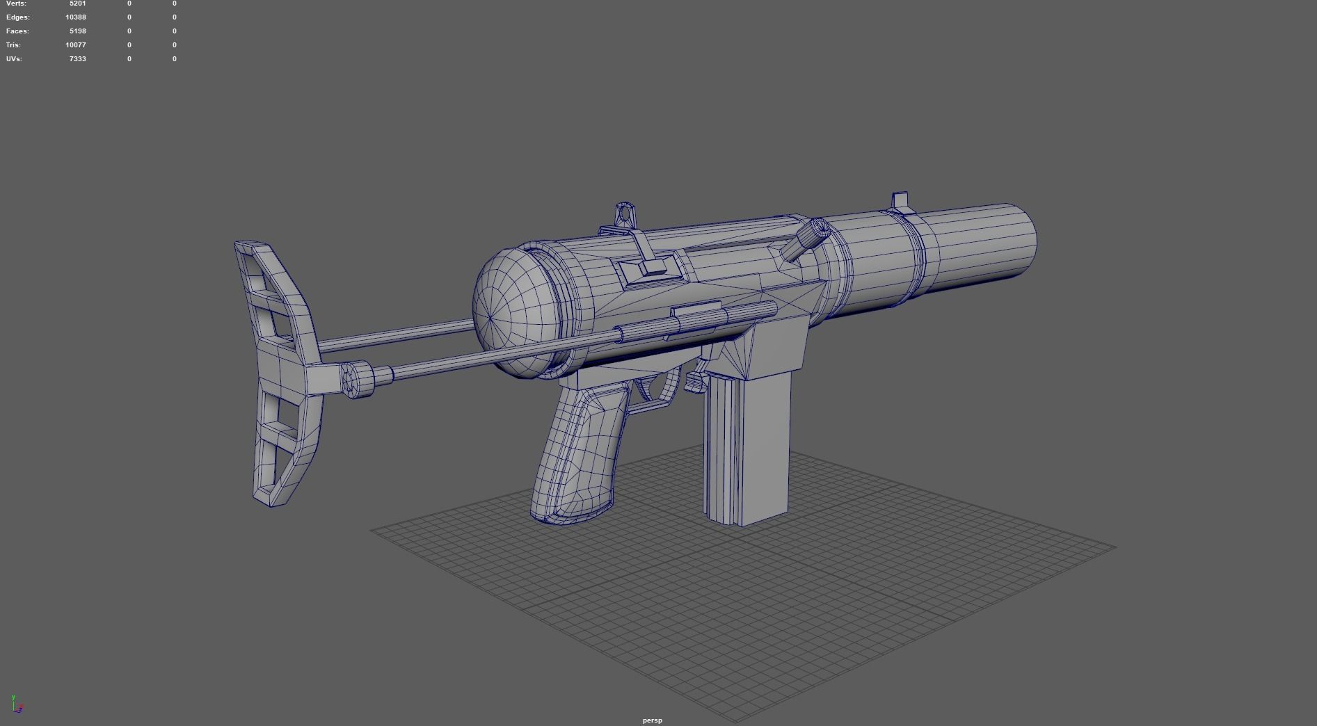 3D model Stylized Silenced Submachine Gun VR / AR / low-poly | CGTrader