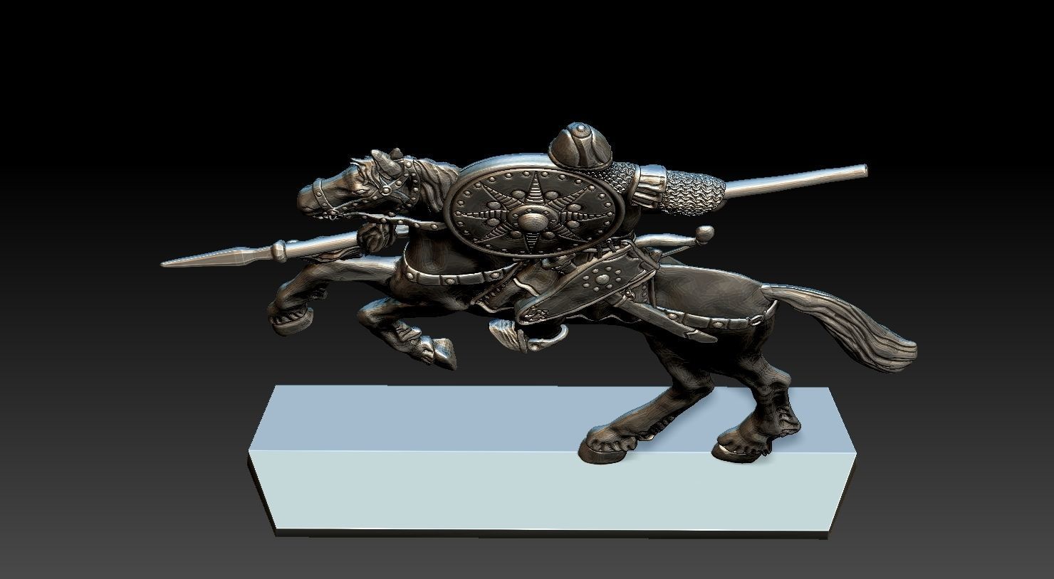 Polovtsian horseman with a spear 3D model 3D printable | CGTrader