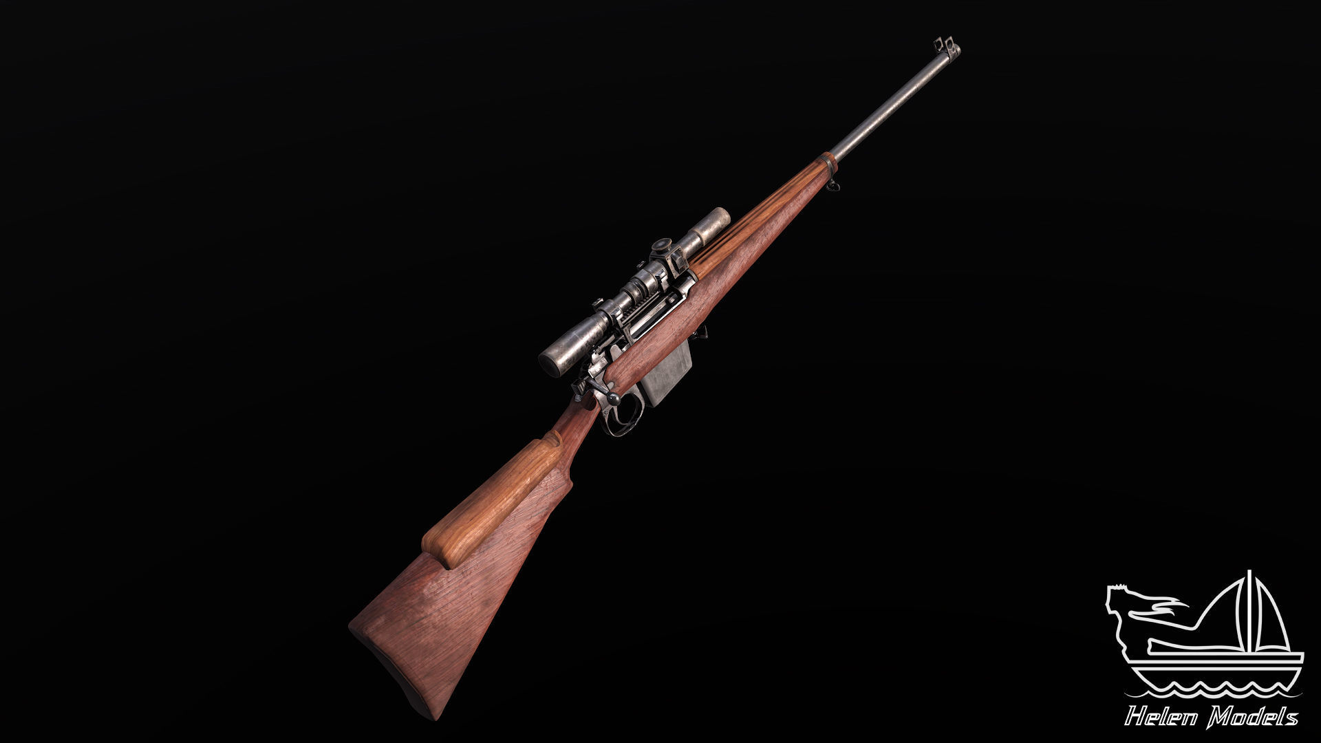 L42A1 Sniper Rifle PBR 3D model 3D model | CGTrader