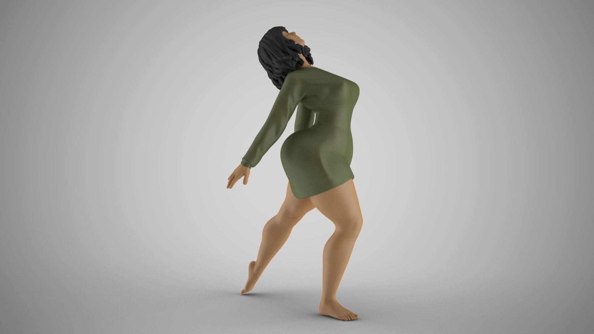 Girl Feeling Free 3D model 3D printable | CGTrader