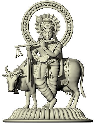 Lord Krishna 3d model 3D model 3D printable | CGTrader