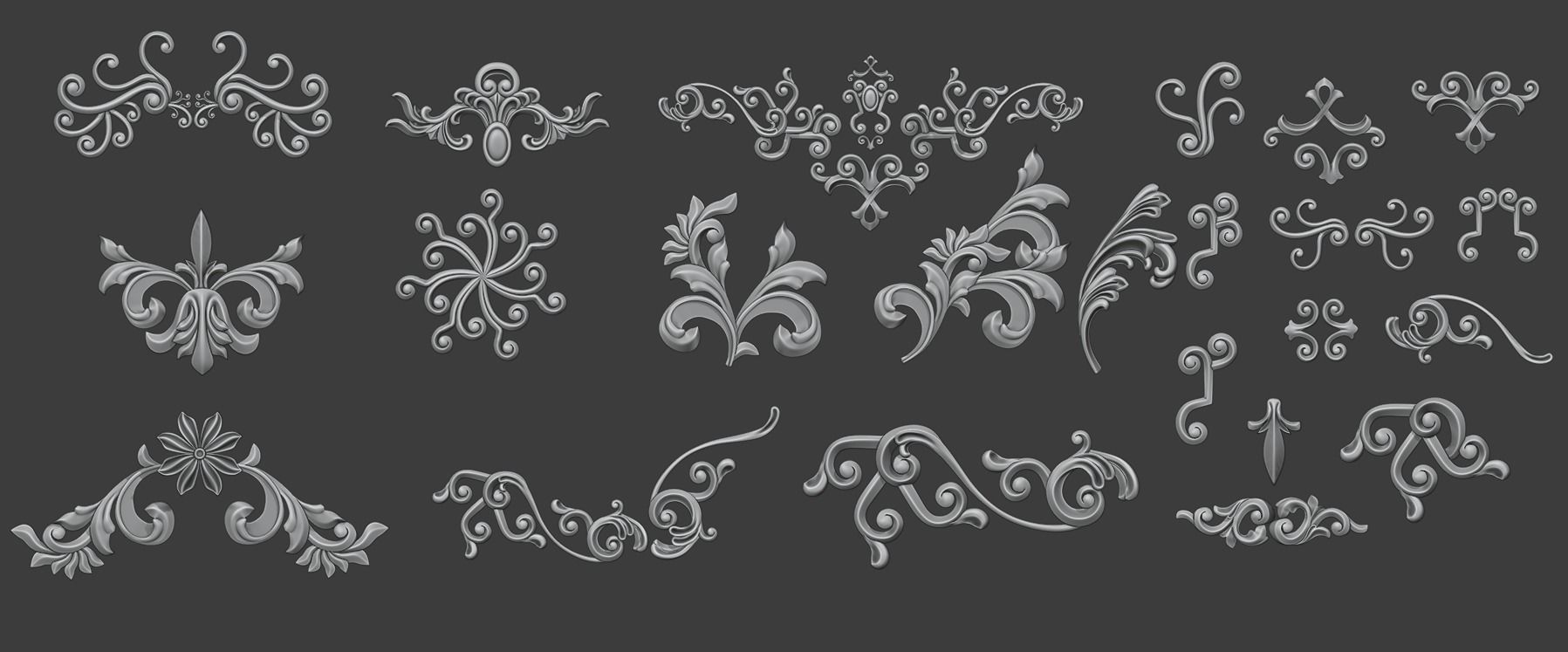 Pattern Vignette for Zbrush and Modeling free VR / AR / low-poly 3D ...