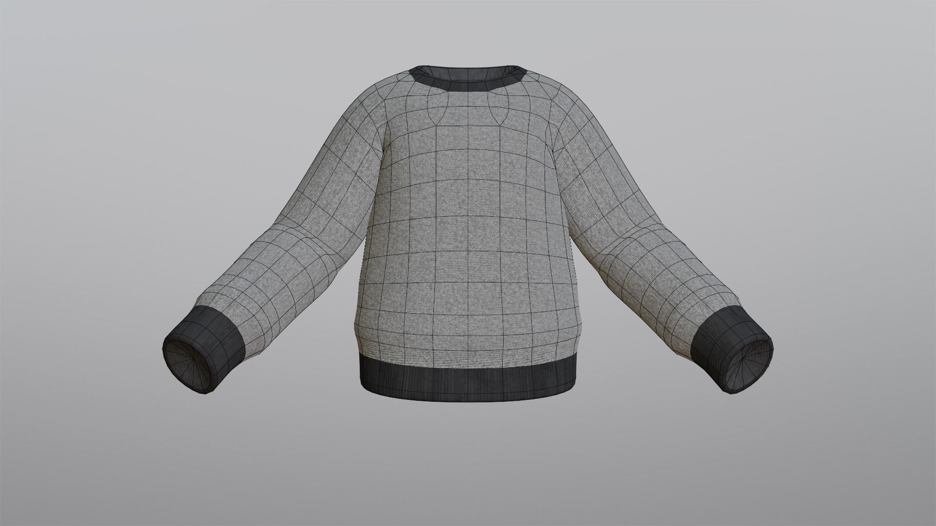 3D model Grey Sweater VR / AR / low-poly rigged | CGTrader