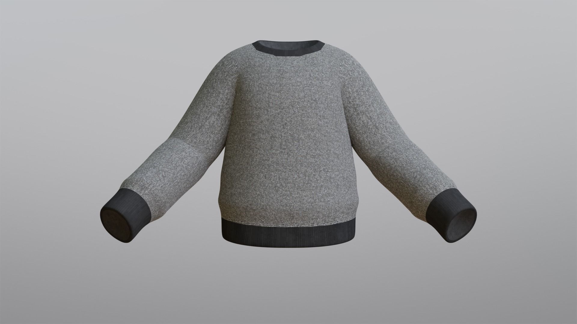 3D model Grey Sweater VR / AR / low-poly rigged | CGTrader