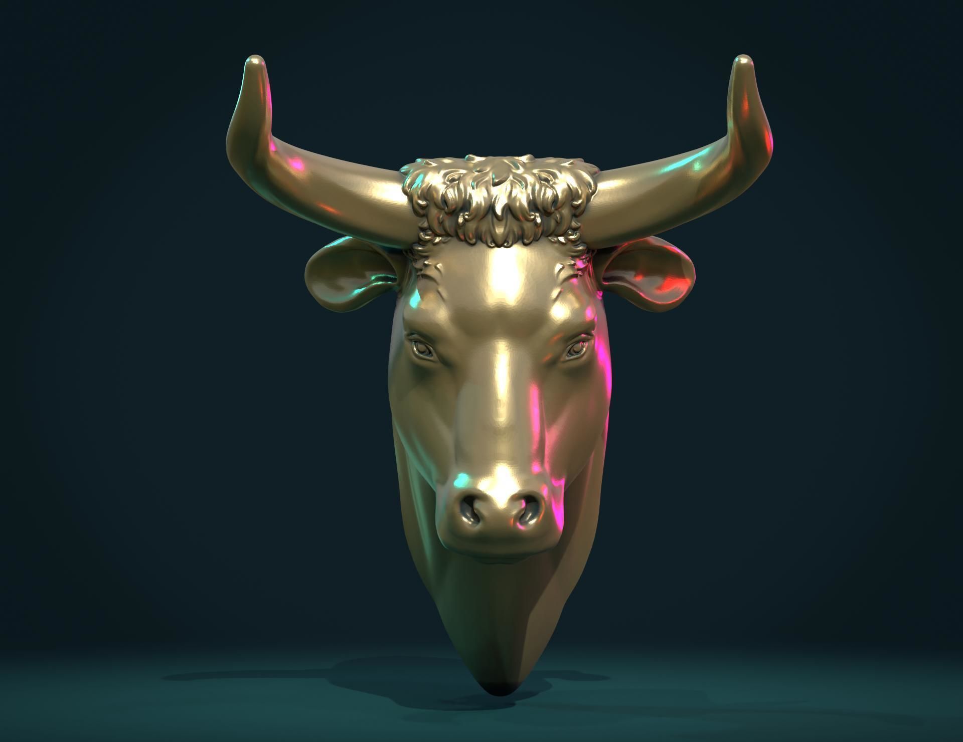 Bull Head 3D model 3D printable | CGTrader