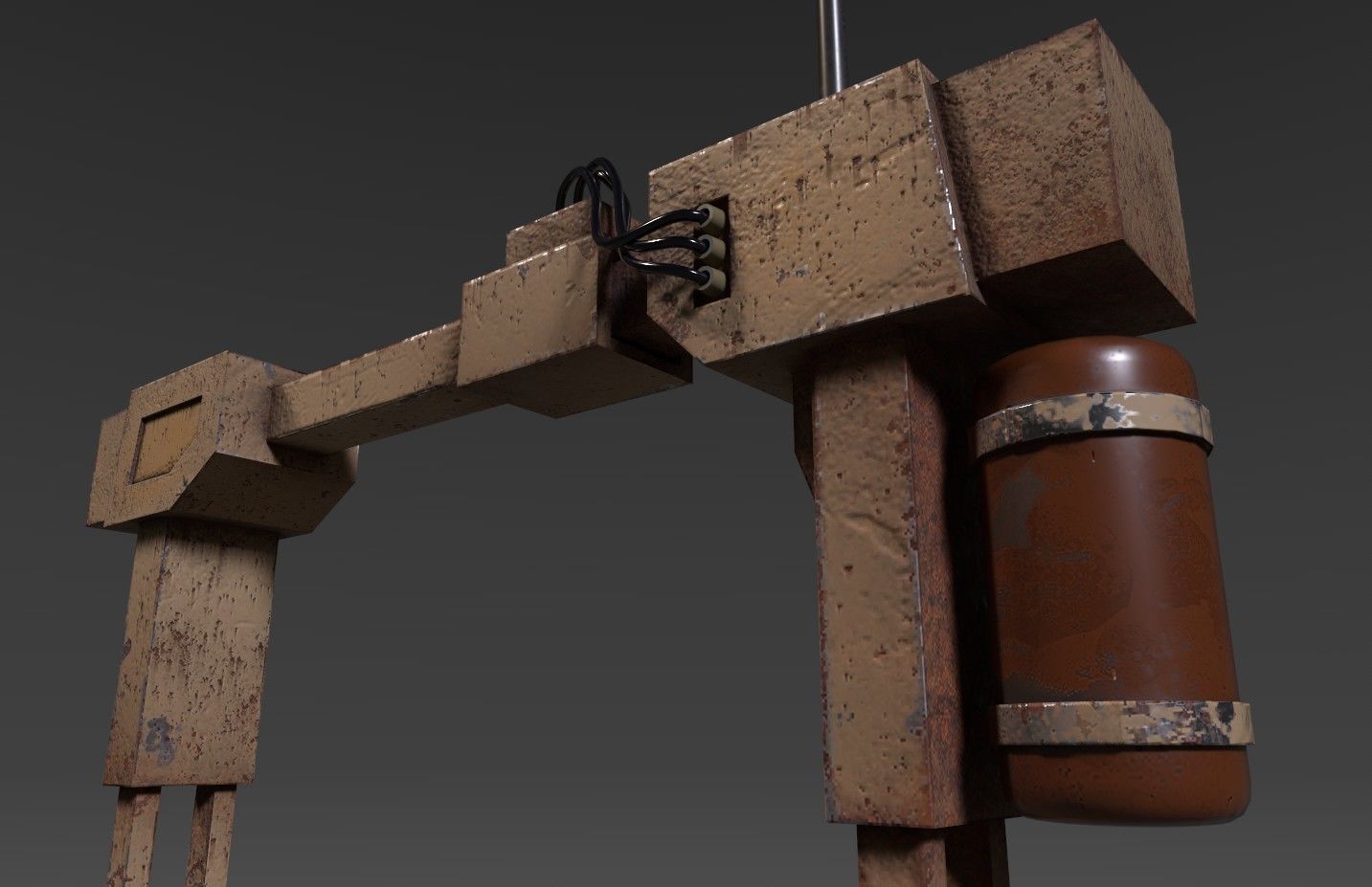 3D model Simple jump-pad and sci-fi portal device VR / AR / low-poly ...