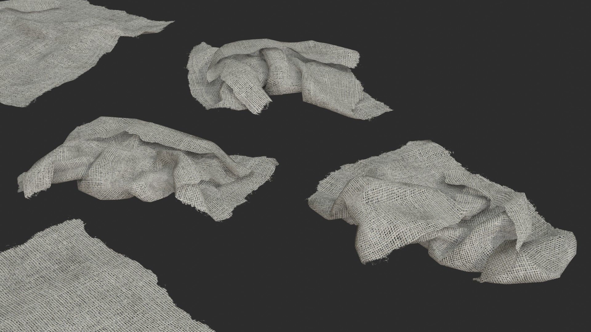 3D model Old Fabric Cloth Assets 01 VR / AR / low-poly | CGTrader