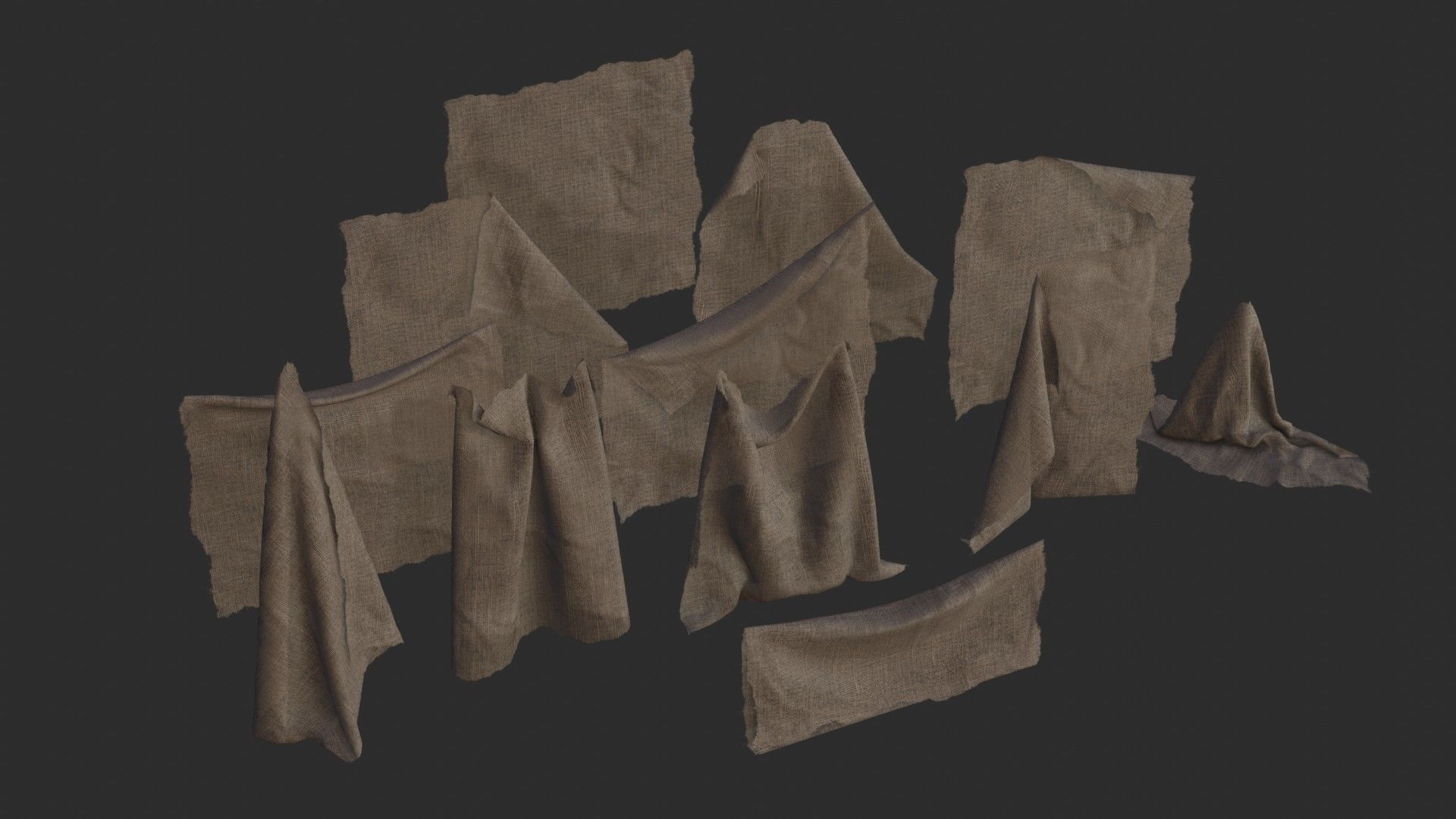 3D model Old Fabric Cloth Assets 02 VR / AR / low-poly | CGTrader