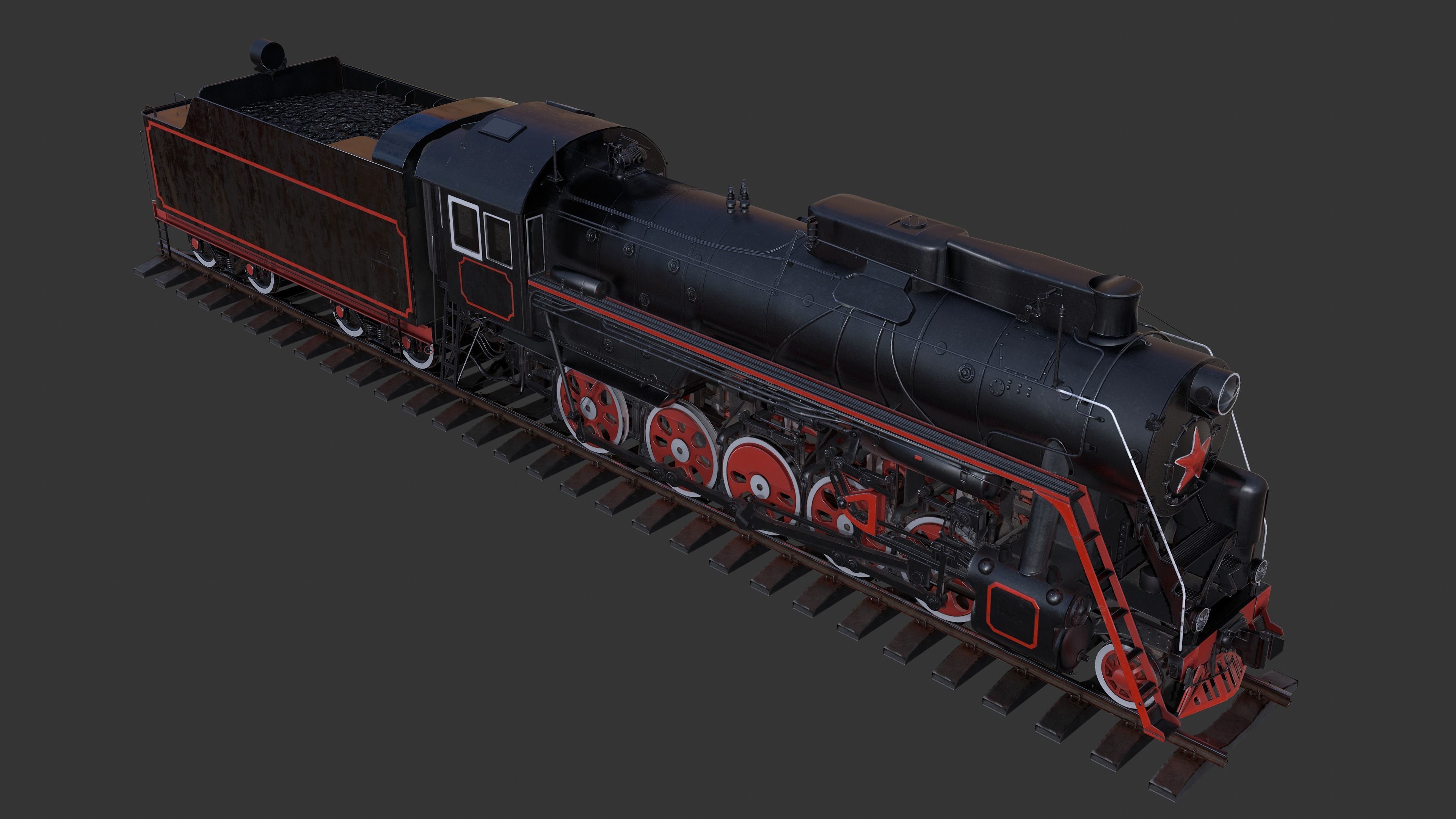 3D model Soviet locomotive class L VR / AR / low-poly | CGTrader