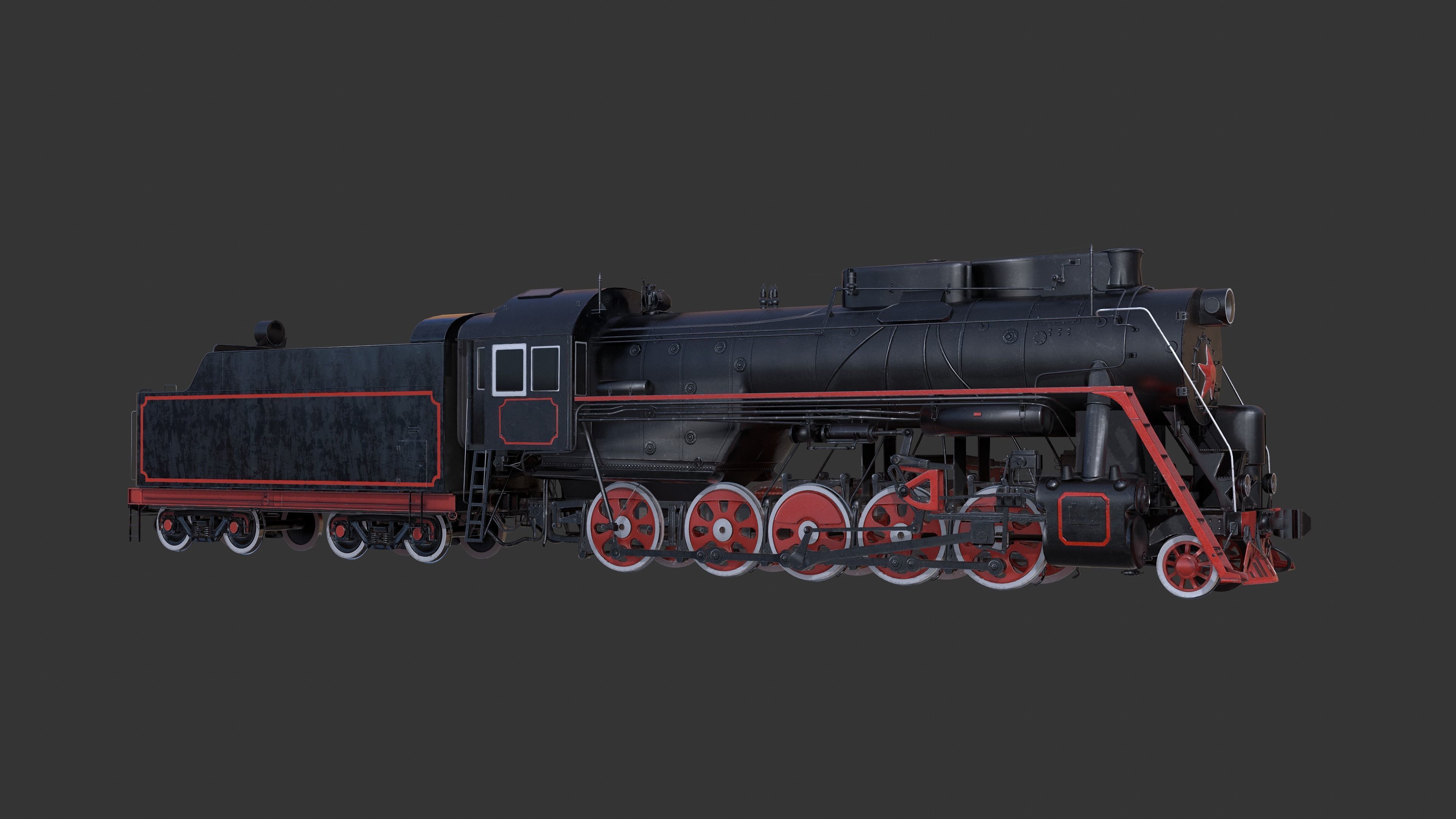 3D model Soviet locomotive class L VR / AR / low-poly | CGTrader