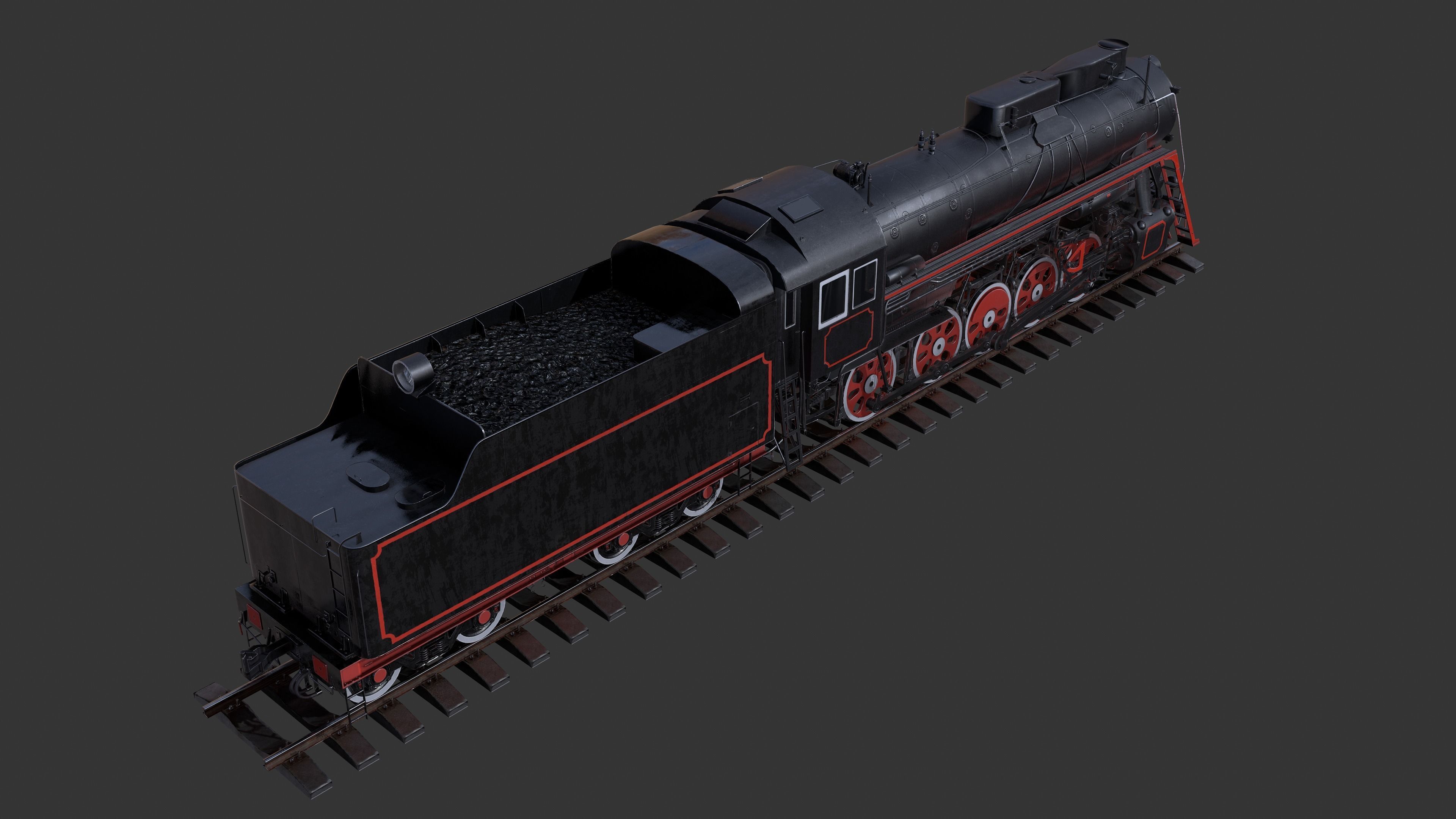 3D model Soviet locomotive class L VR / AR / low-poly | CGTrader