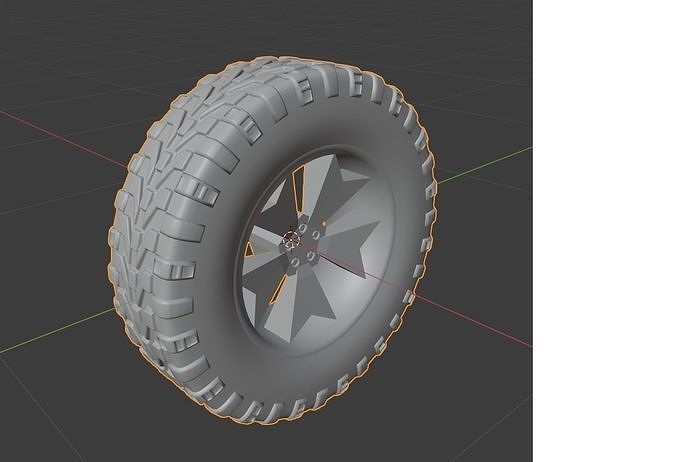 Offroad Tire and Wheel free 3D model | CGTrader