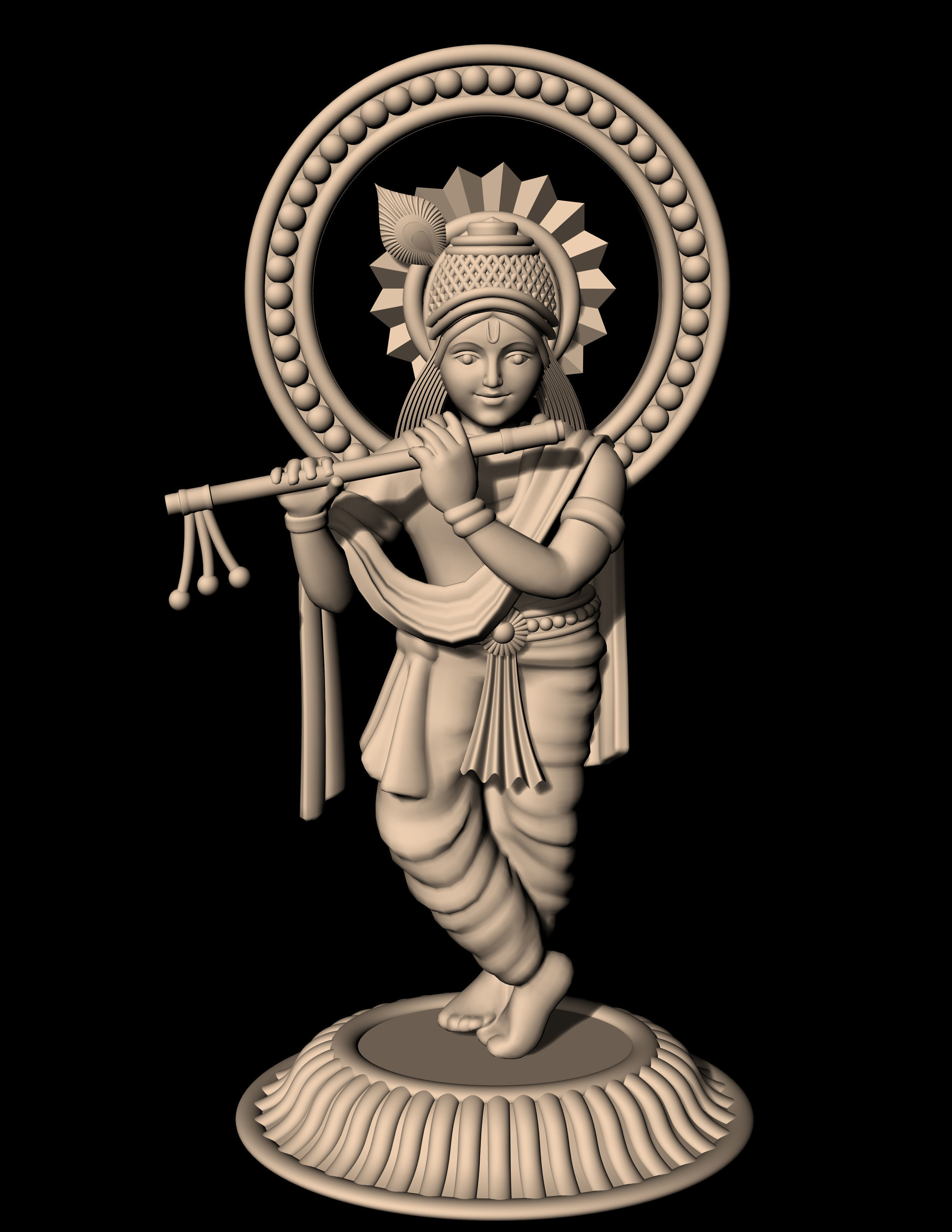 krishna 3d model free 3D model 3D printable | CGTrader