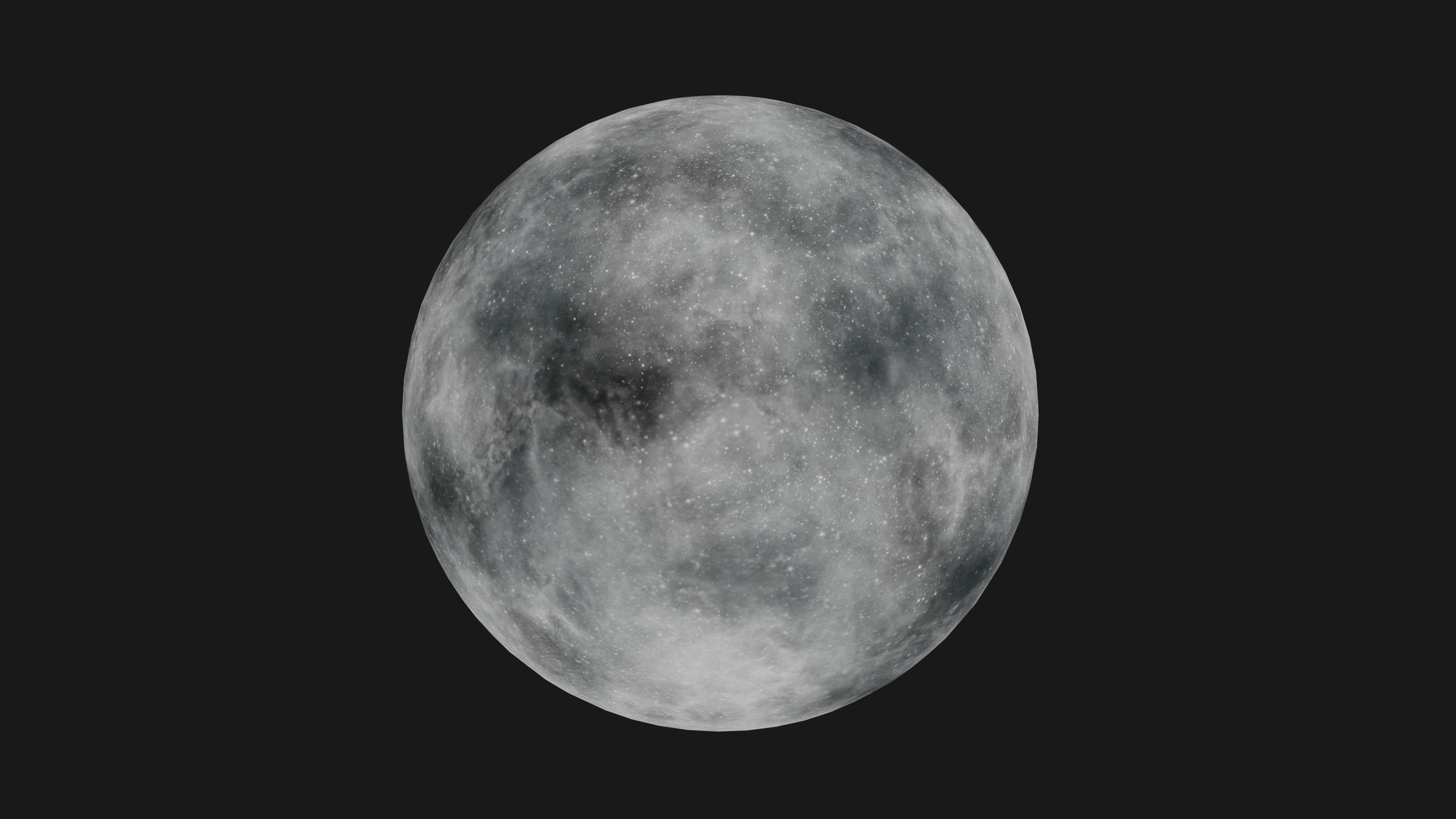 3D model HDRI Panoramic Sky - 360 starfield - 08 moon sky VR / AR / low ...