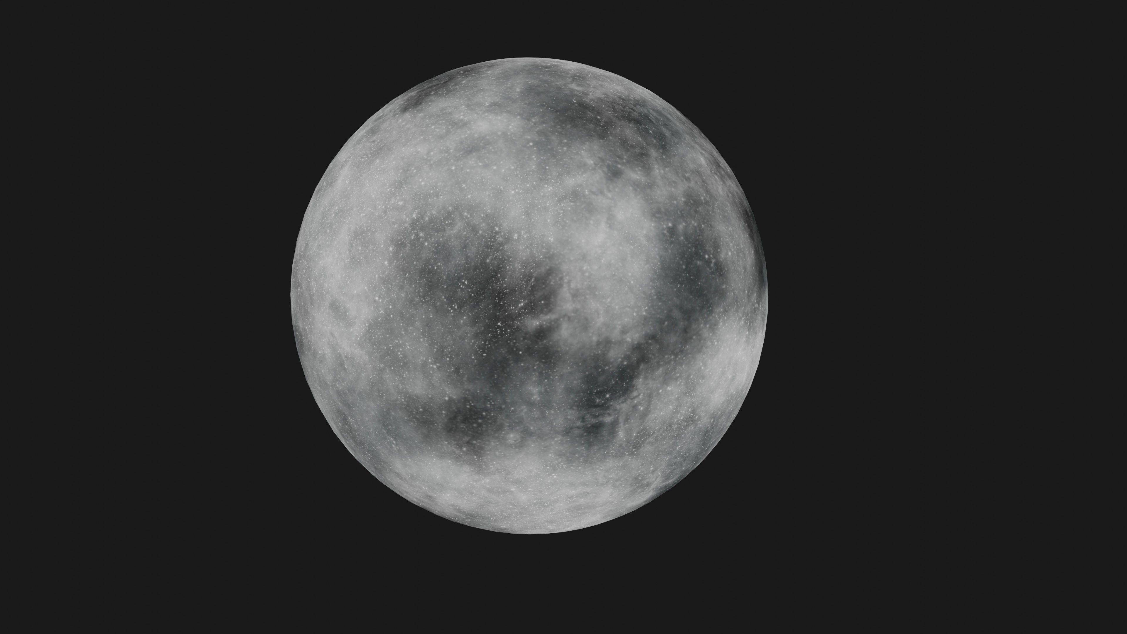 3D model HDRI Panoramic Sky - 360 starfield - 08 moon sky VR / AR / low ...