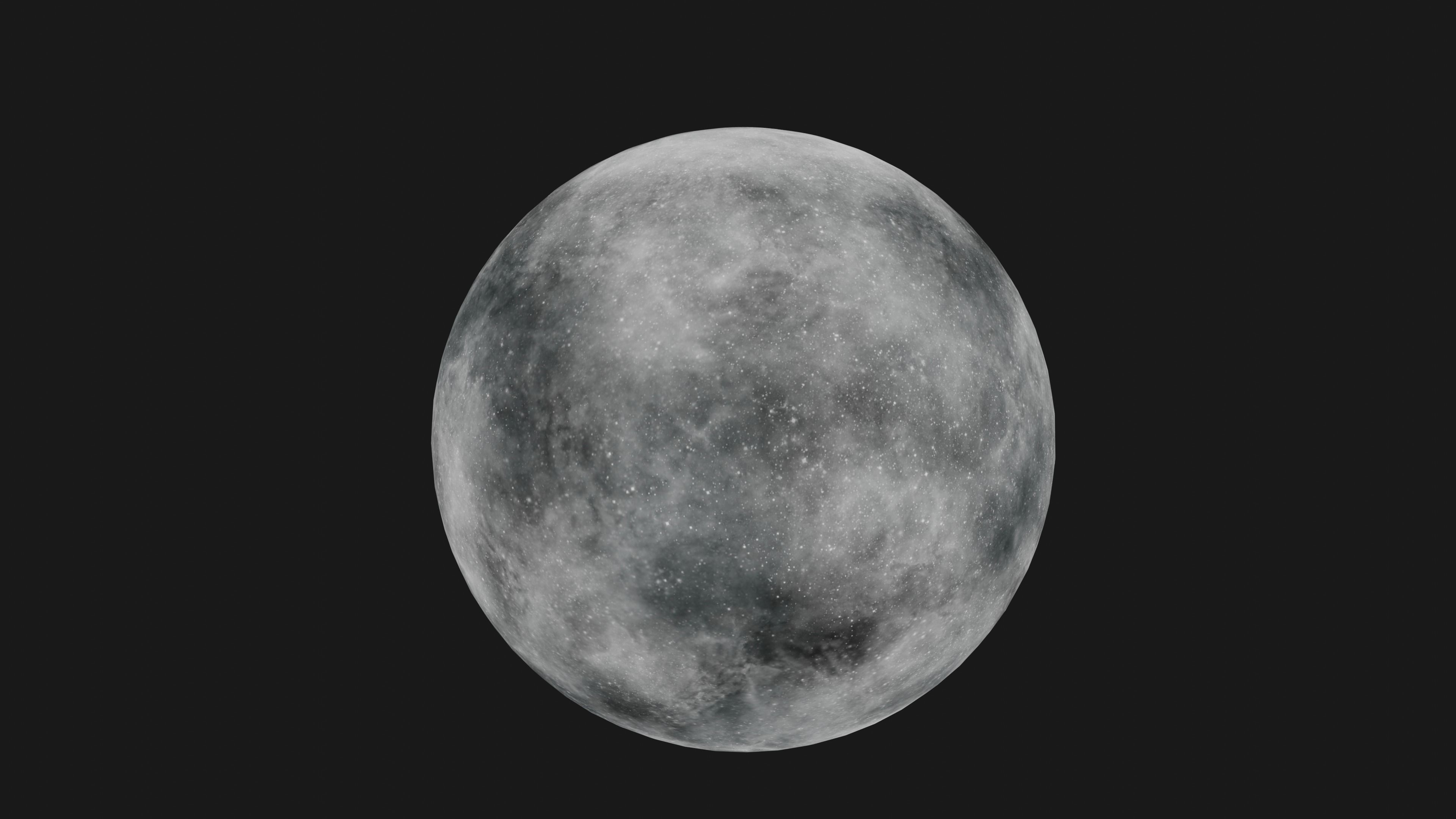 3D model HDRI Panoramic Sky - 360 starfield - 08 moon sky VR / AR / low ...