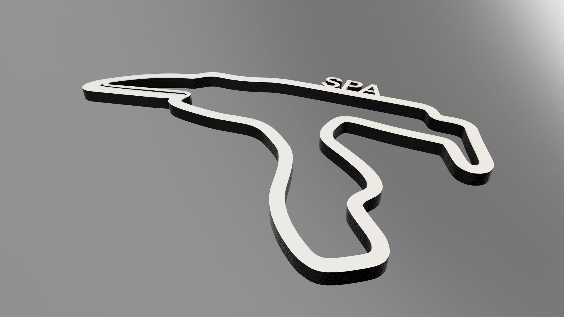 F1 SPA Race Track Wall Art Decor STL OBJ FBX File Fusion 360 3D model ...