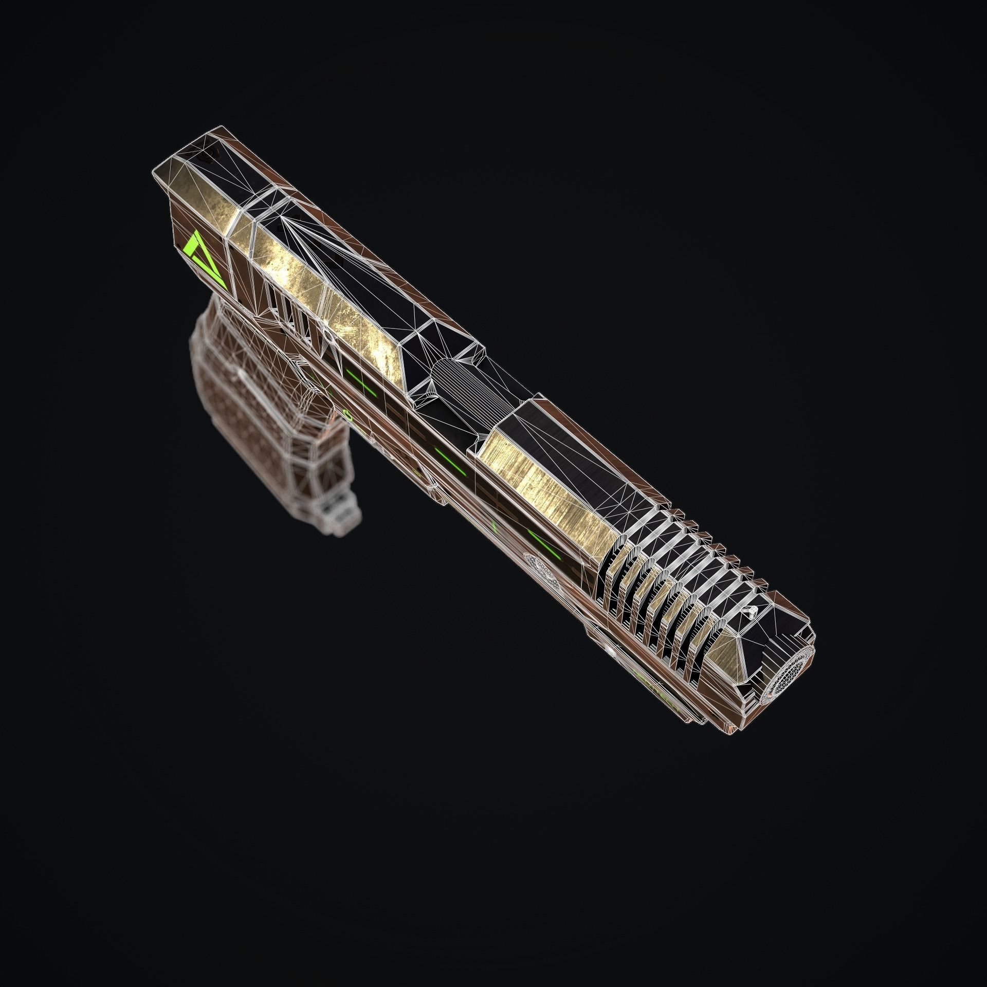 3D model Hard Ops Gun Green Arrow VR / AR / low-poly | CGTrader