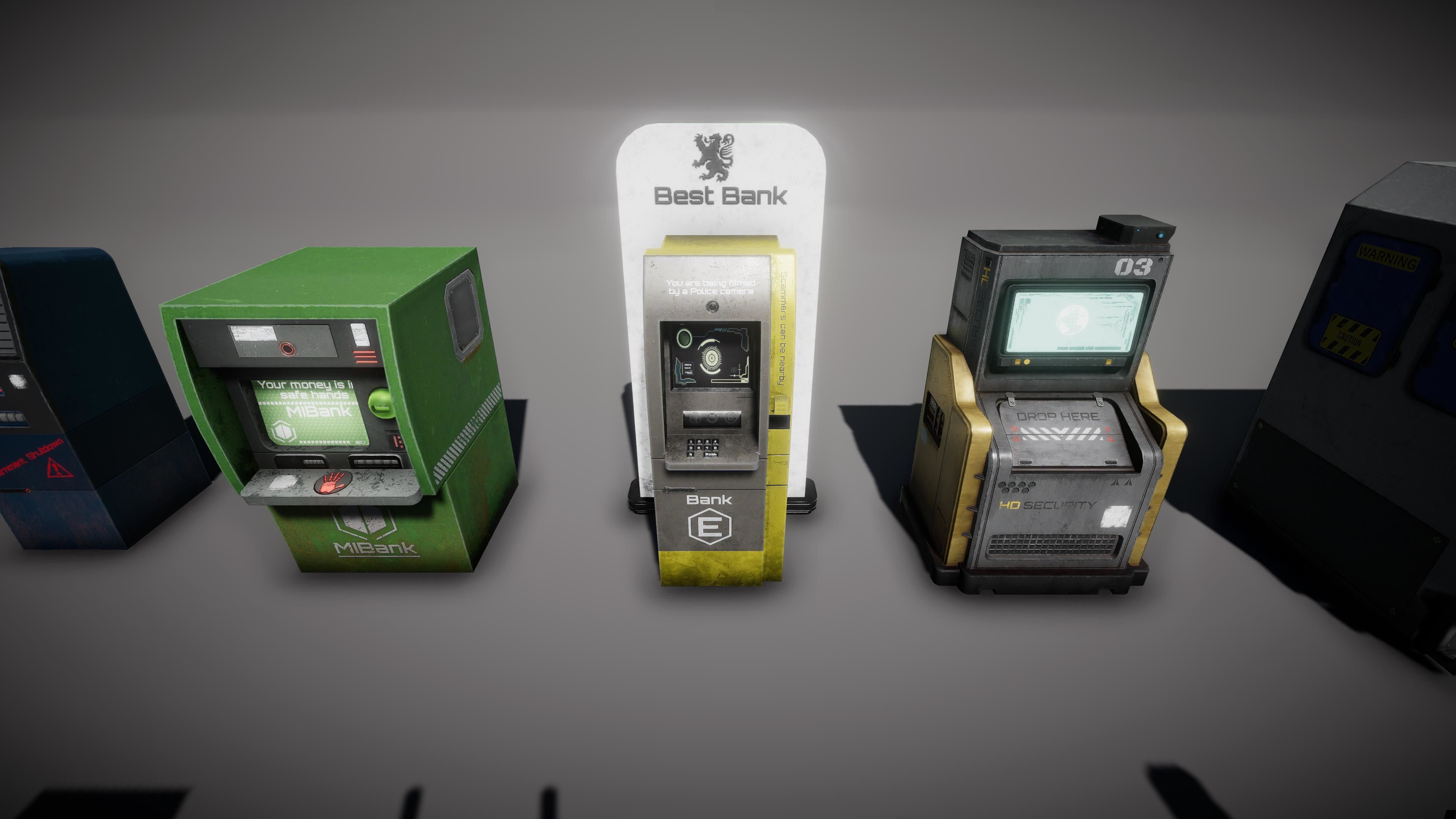 3D model Street Props Cyberpunk VR / AR / low-poly | CGTrader