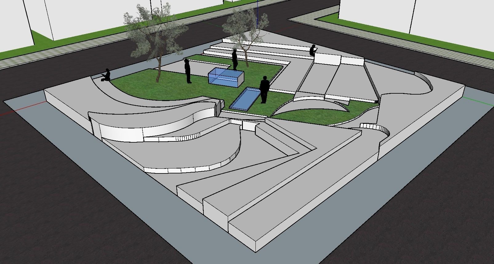 Symbolic public place 3D model | CGTrader