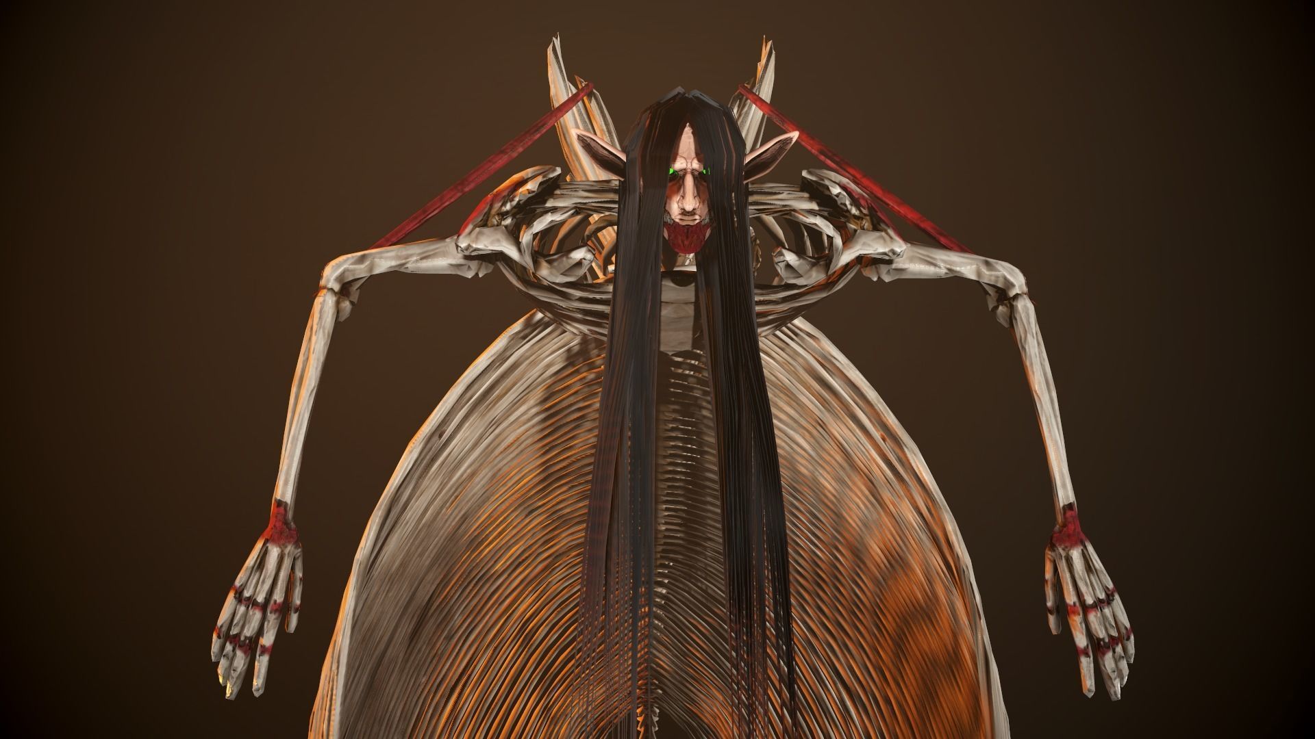 3D model Attack On Titans - Eren Squeleton titan rigged VRchat and more ...