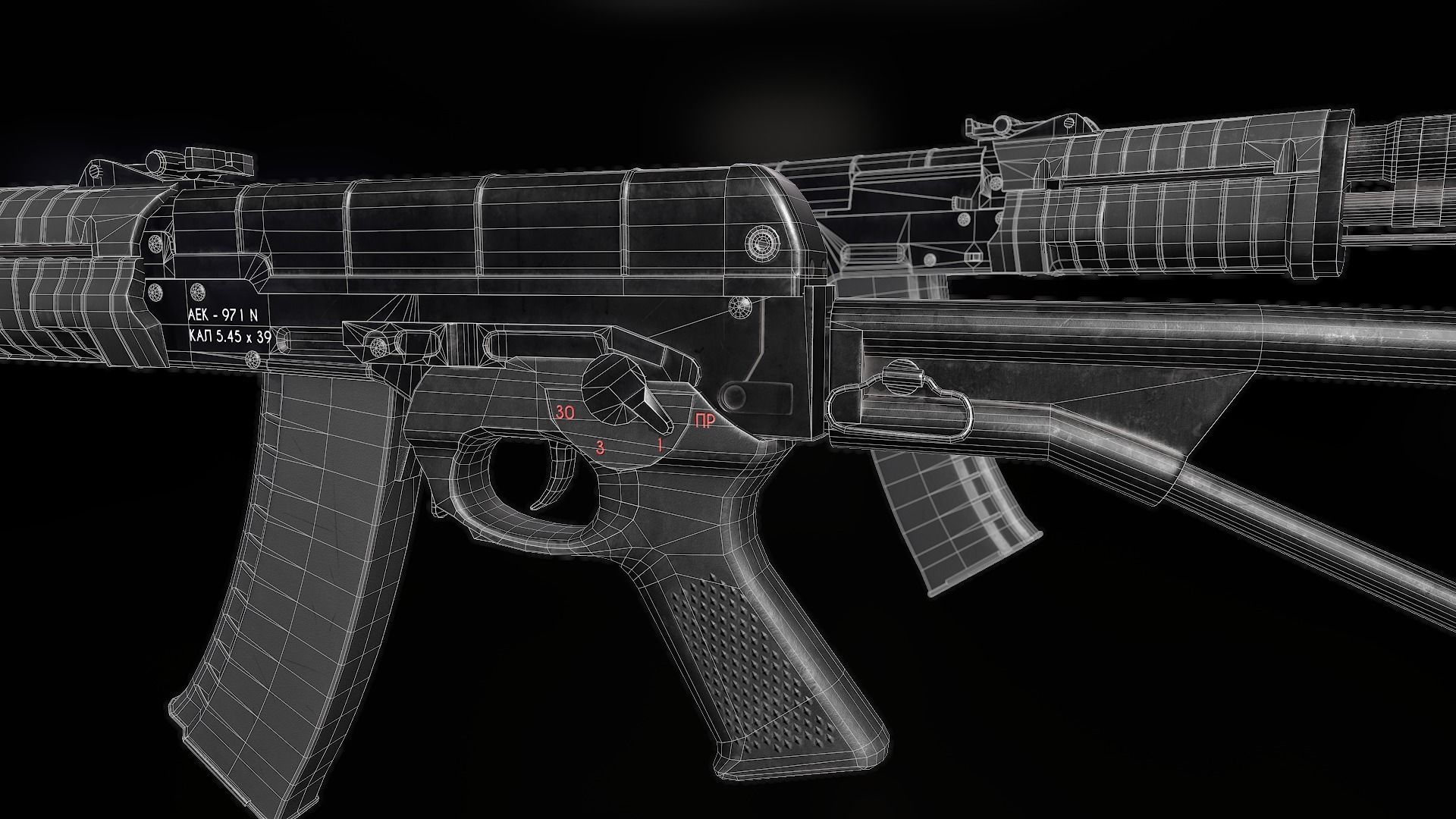 AEK 971 Assault Rifle free VR / AR / low-poly 3D model | CGTrader