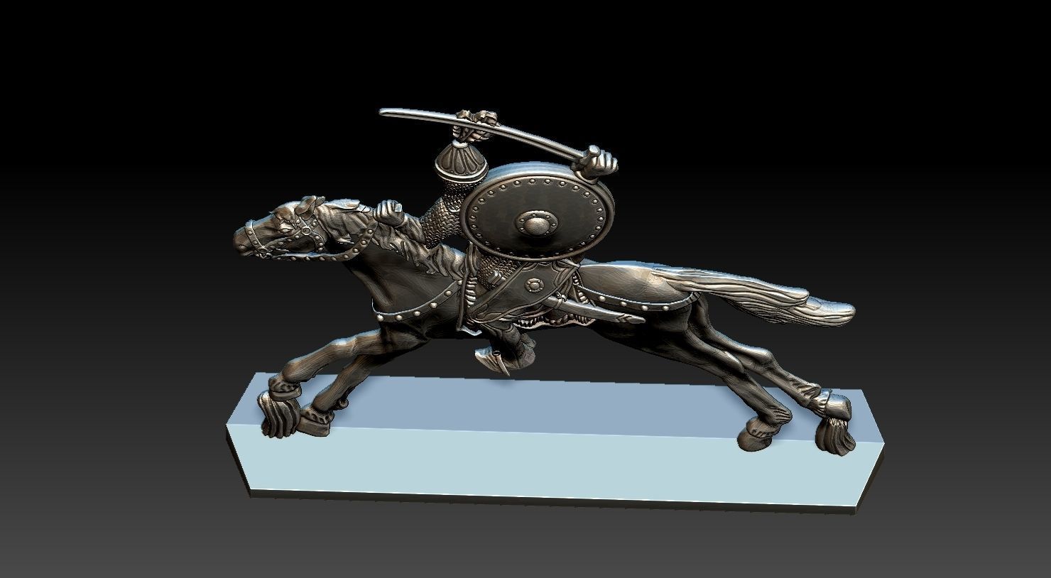Polovtsian horseman with sword 3D model 3D printable | CGTrader