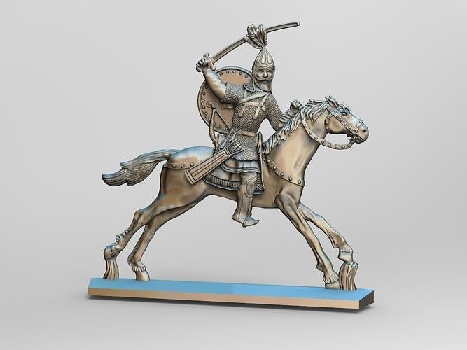 Polovtsian horseman with sword 3D model 3D printable | CGTrader