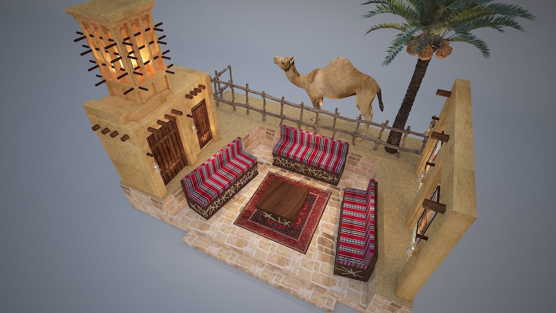 Traditional Arabic seating 3D model | CGTrader