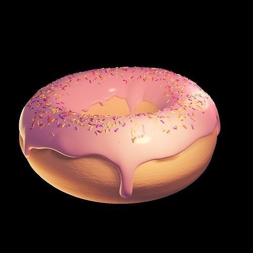 3D model Donut with sprinkles VR / AR / low-poly | CGTrader