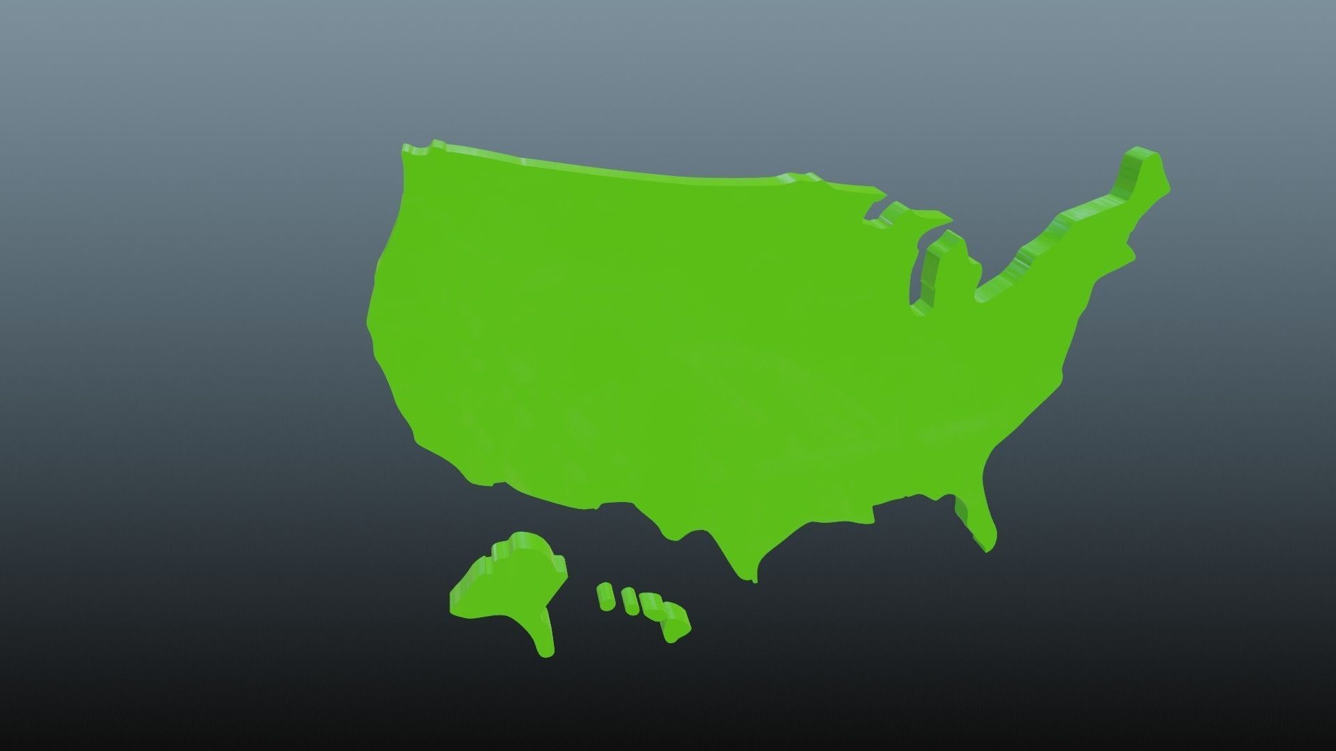 USA map symbol 3D model | CGTrader