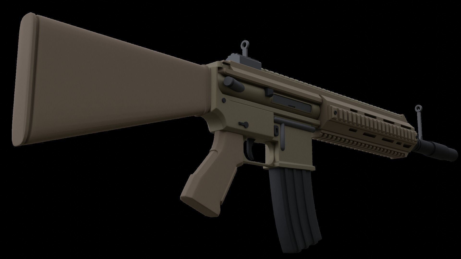 Heckler and Koch HK-416 German Assault Rifle free 3D model | CGTrader