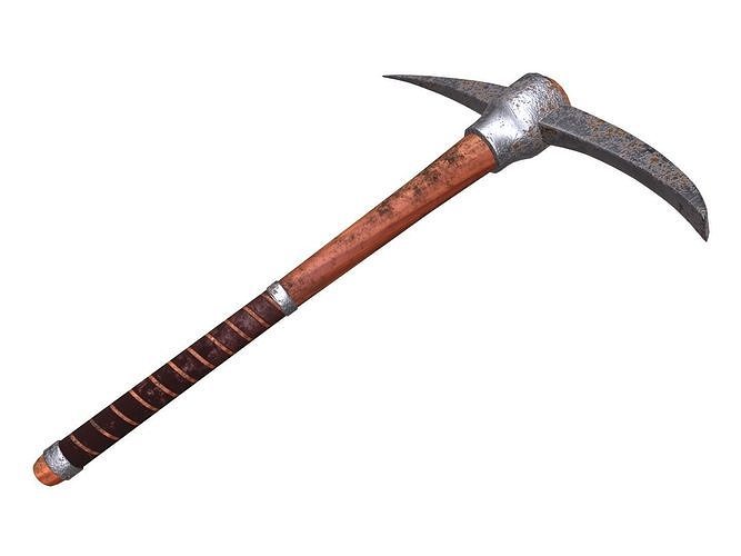 3D model Pickaxe hammer VR / AR / low-poly | CGTrader