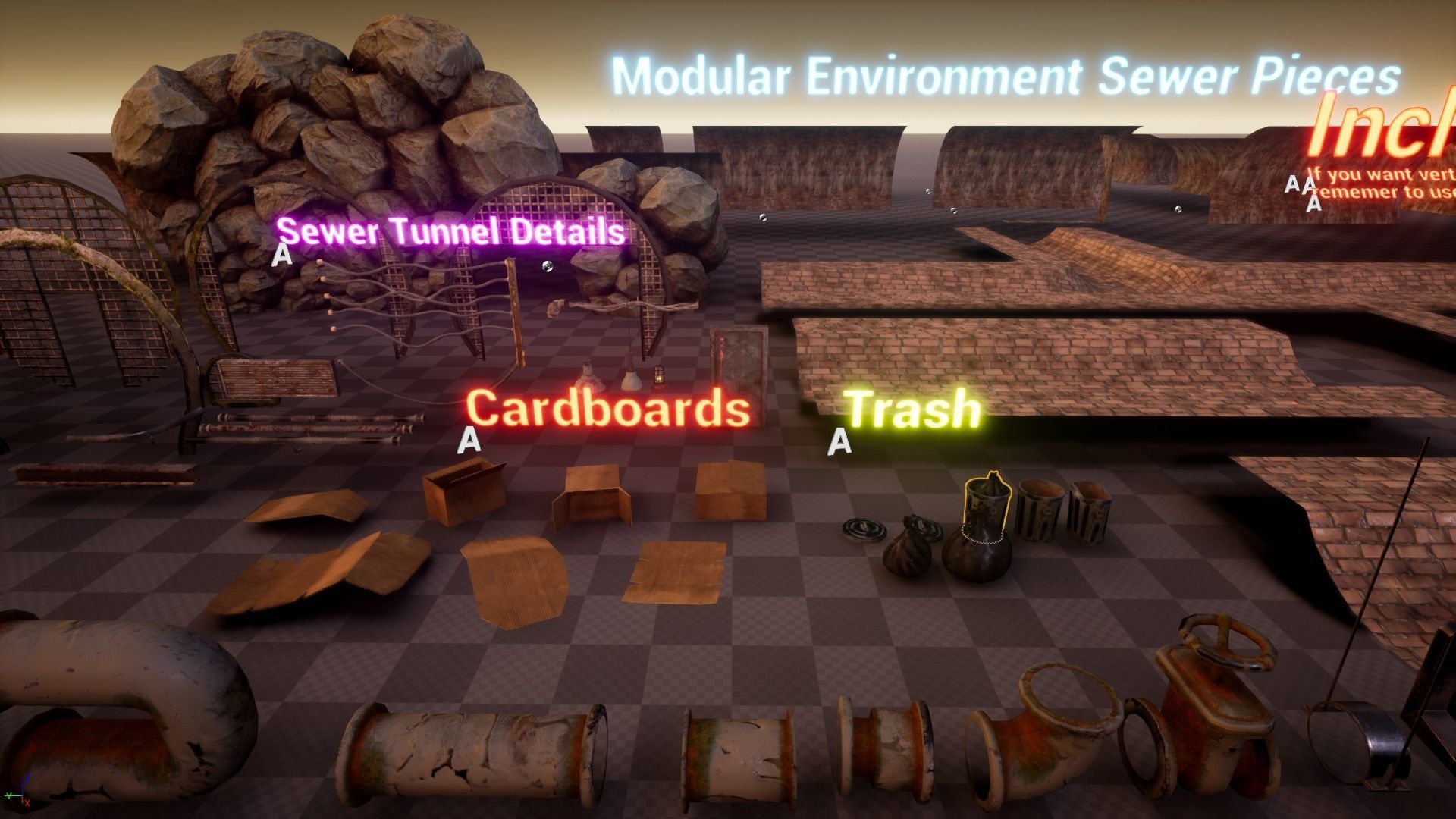 3D model Horror Sewer Environment VR / AR / low-poly | CGTrader