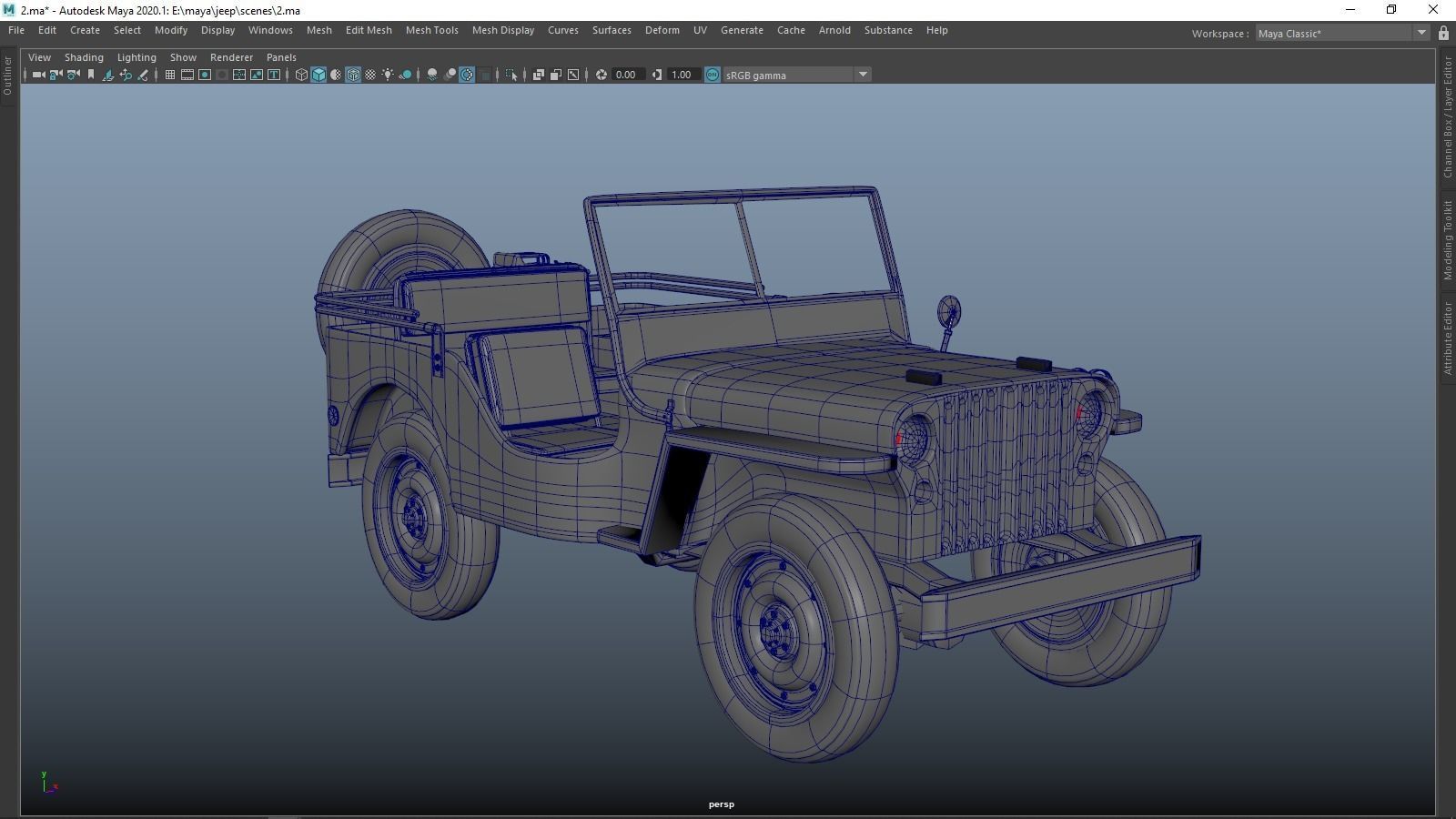 WILLY JEEP MID POLY MODEL FBX 4K TEXTURES 3D model | CGTrader