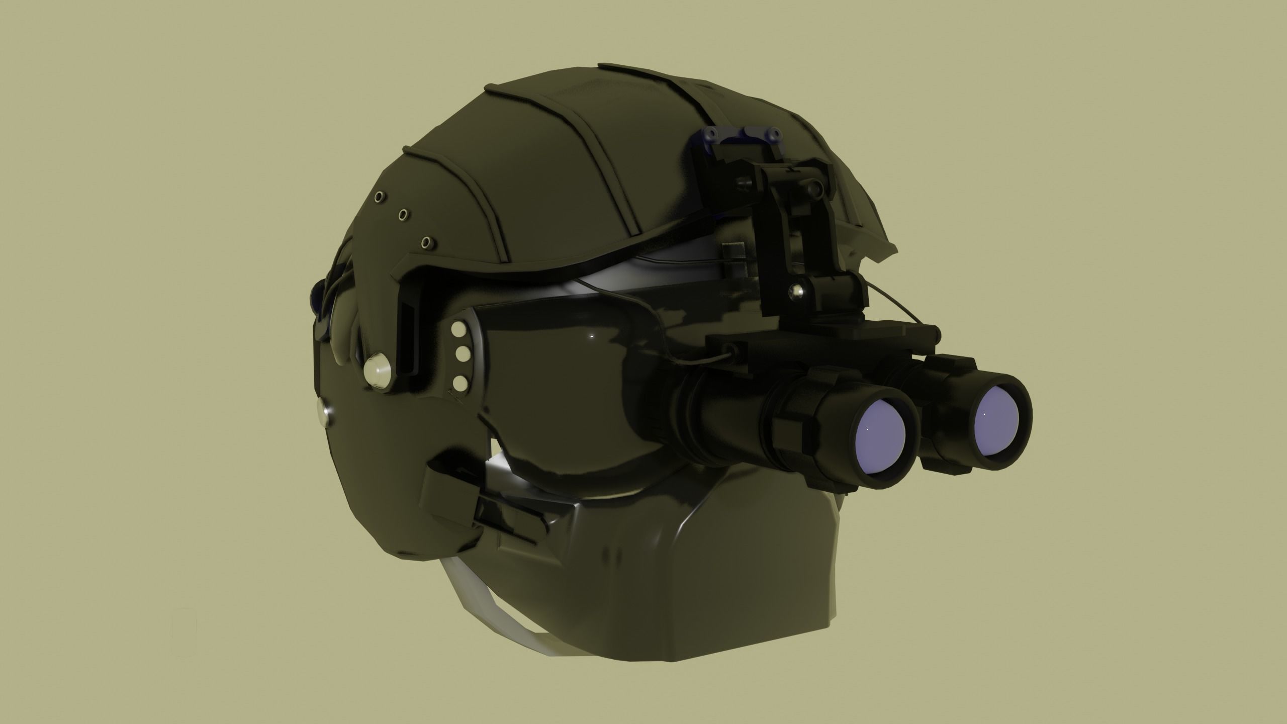 Gentex Alpha 900 Helicopter Helmet 3D model | CGTrader