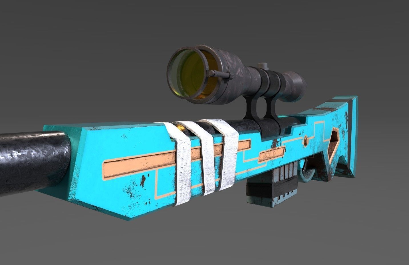 3D model Stylized sniper rifle VR / AR / low-poly | CGTrader