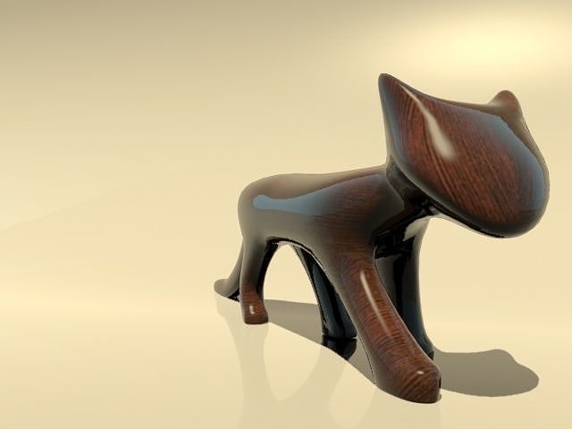 3D model wooden cat max VR / AR / low-poly | CGTrader