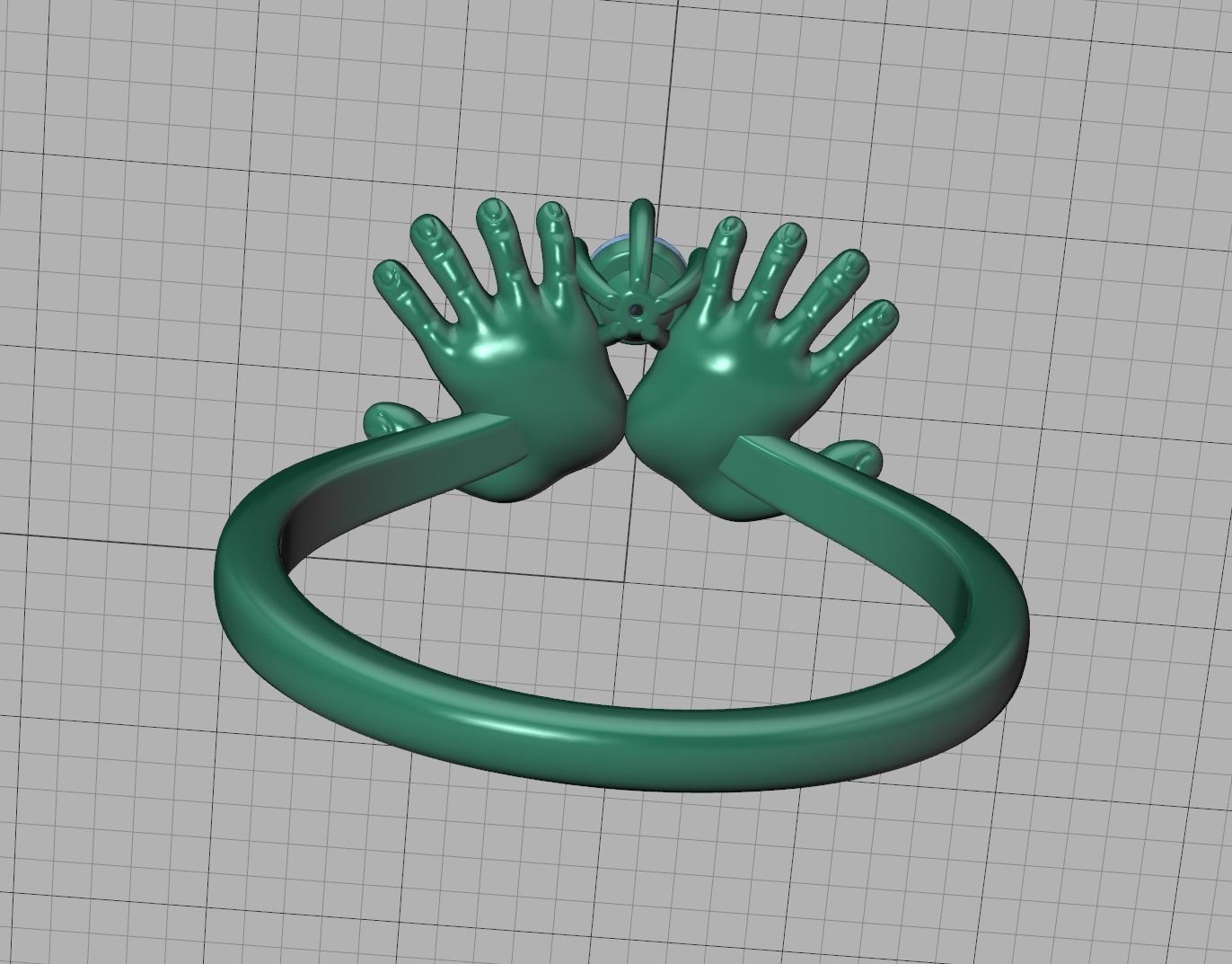 Baby Palms Ring Newborn Ring Birthstone 3dmodel 3D model 3D printable ...
