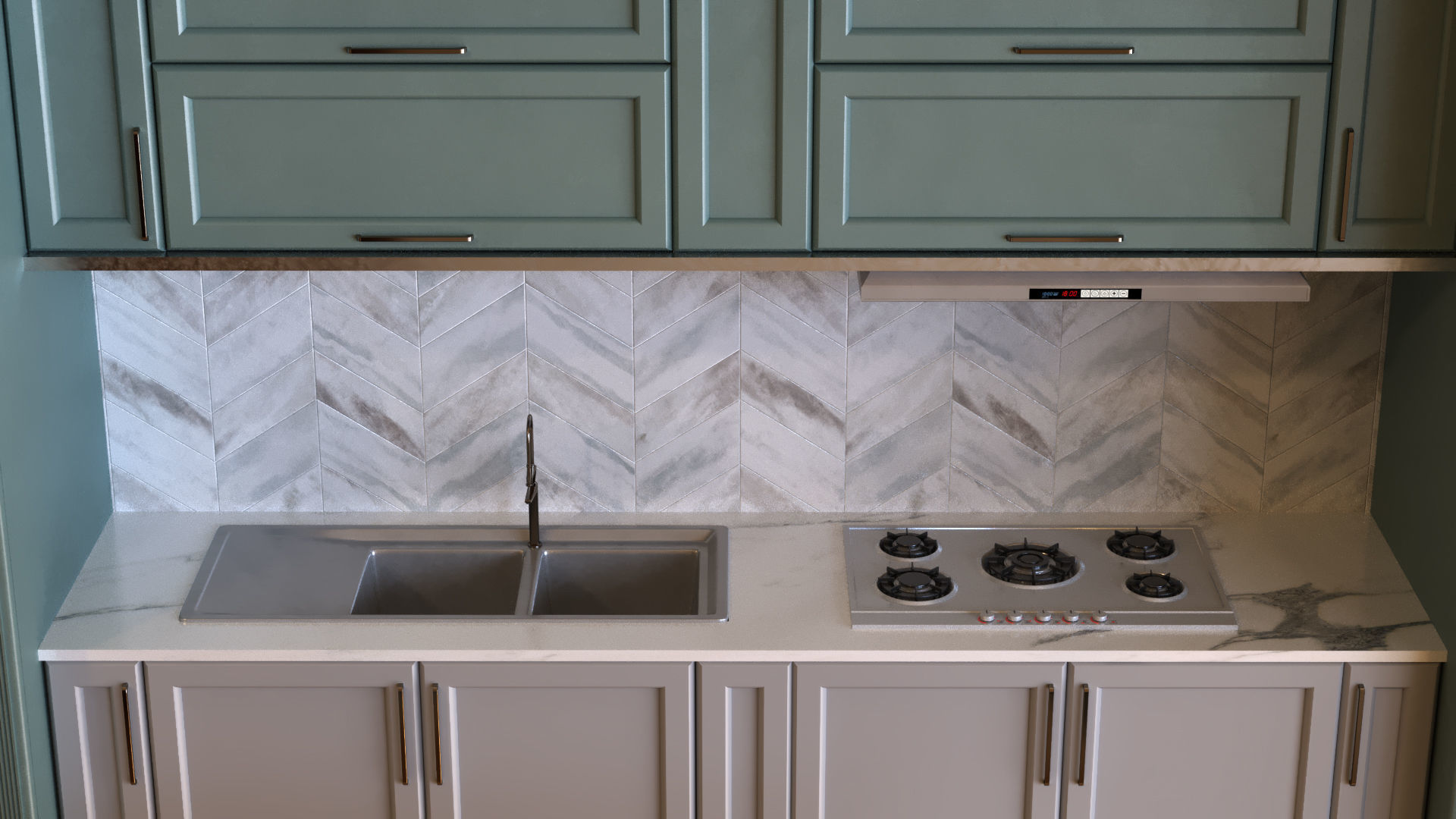 3D model kitchen set 007 lowpoly VR / AR / low-poly | CGTrader