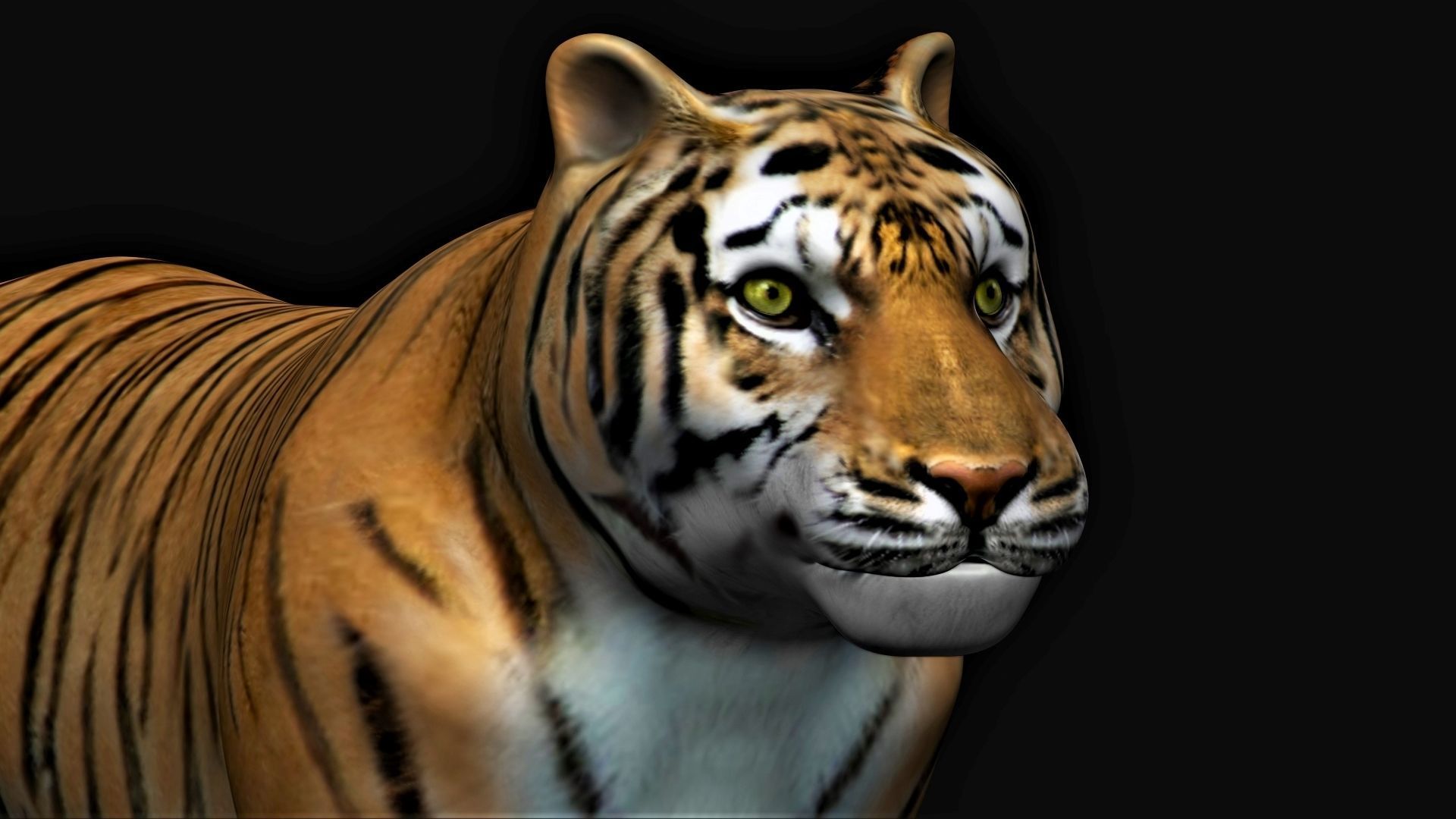 Tiger animation 3D model rigged | CGTrader