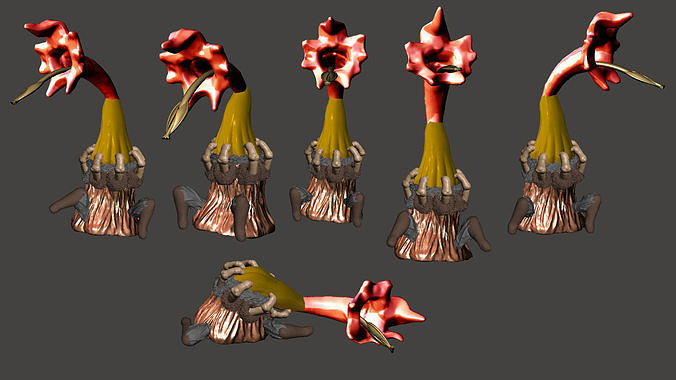 28mm Killer Plants Triffids - Miniature 3D printing models 3D model 3D ...