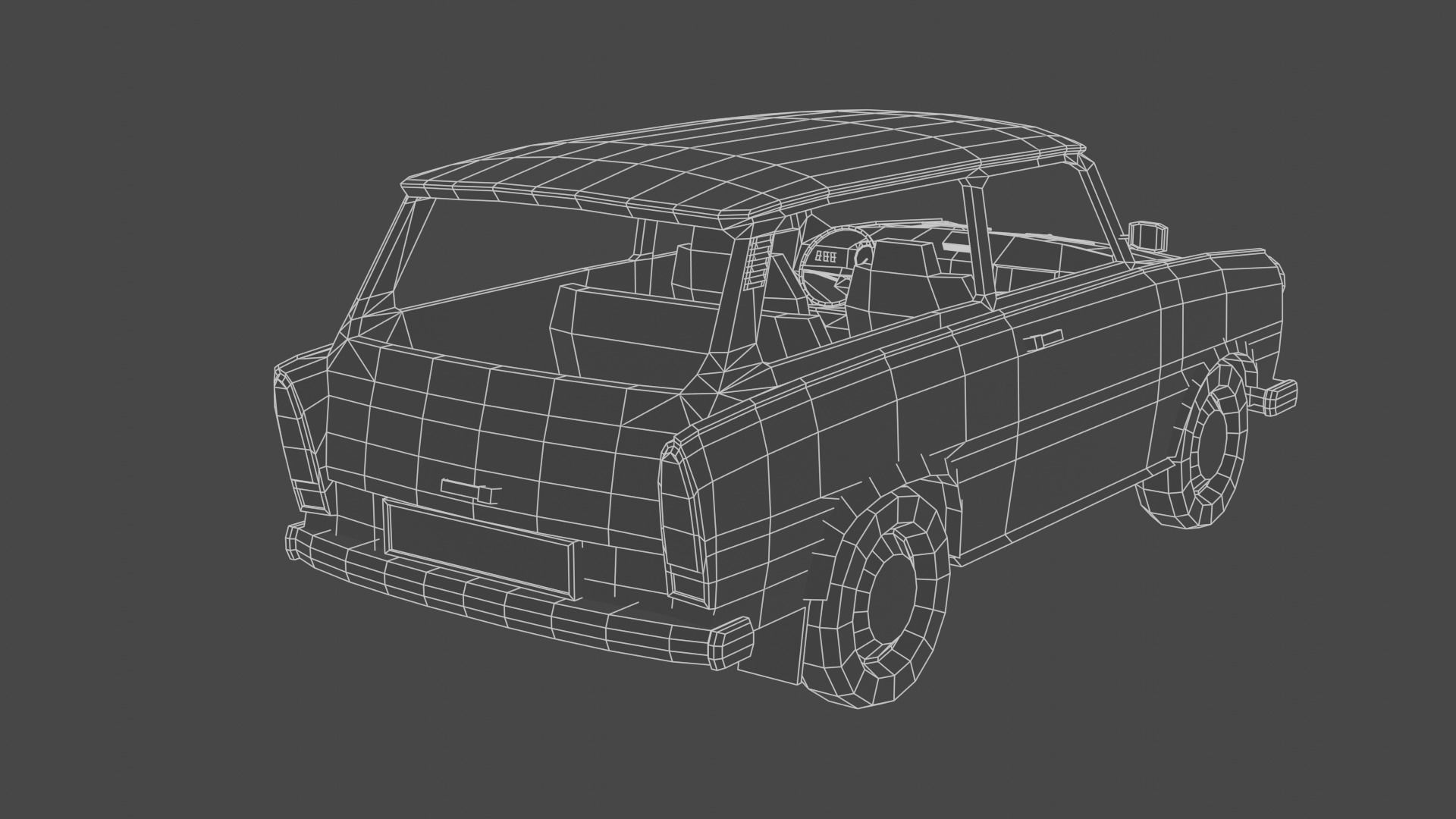 3D model Trabant 601 and Trabant 601 Combi with interior VR / AR / low ...