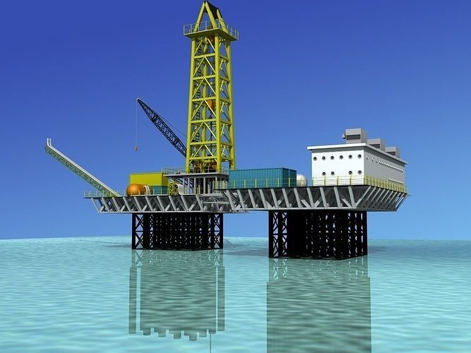Offshore Oil Rig 3D model rigged | CGTrader