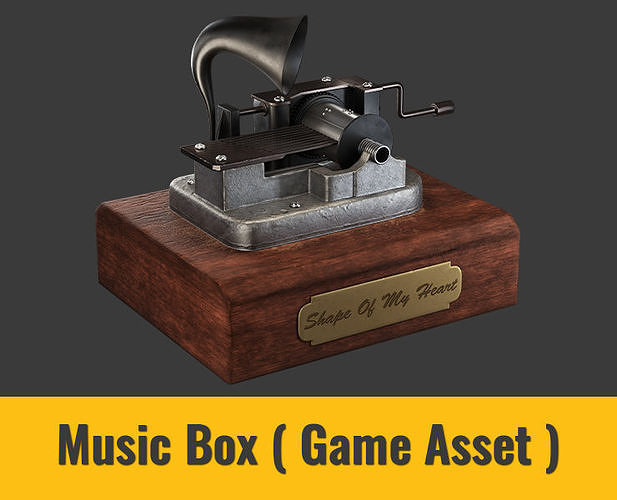 3D model Music Box VR / AR / low-poly | CGTrader