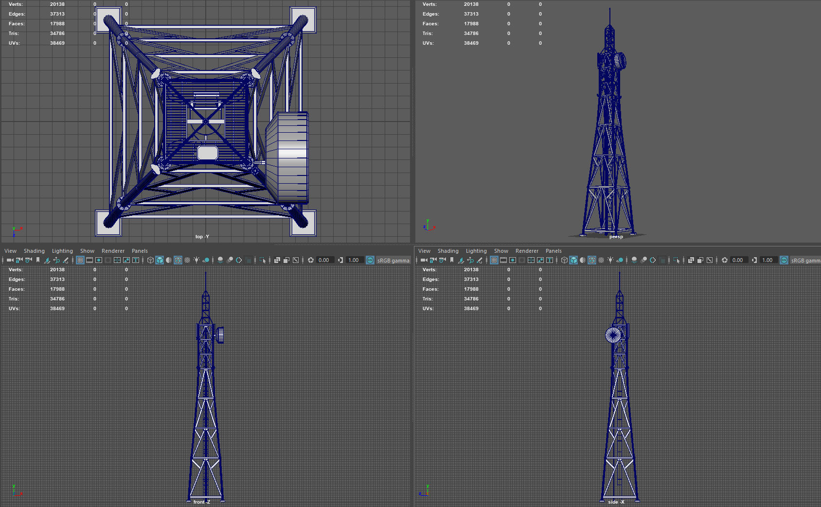 3D model Radio Tower VR / AR / low-poly | CGTrader