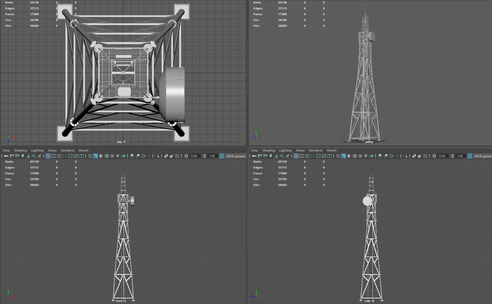 3D model Radio Tower VR / AR / low-poly | CGTrader