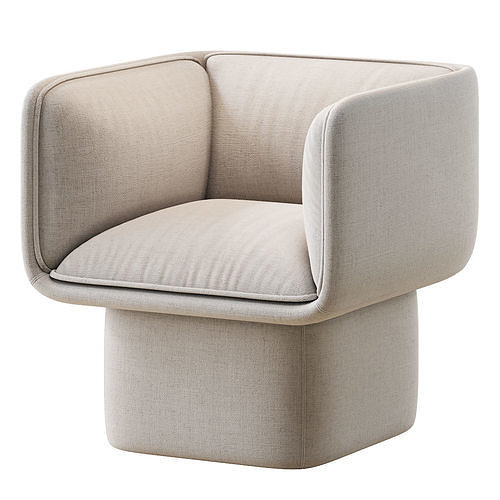 Block Armchair By Missana 3D model | CGTrader