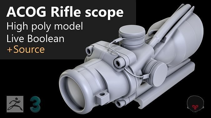 ACOG scope 3D model | CGTrader