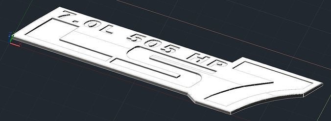 LS7 Fender Badge 3D model 3D printable | CGTrader